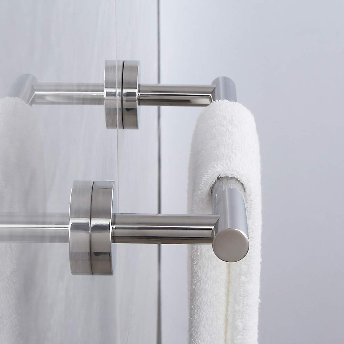 kimzcn 12-Inch Towel Bar SUS 304 Stainless Steel Towel Rack Wall Mounted Towel Rail Towel Rod for Bathroom Modern Style Polished Finish