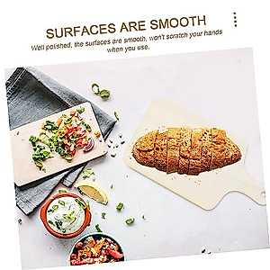 OKUMEYR 3pcs DIY Tray Cheese Knife Cutting Board Countertop Wood Chopping Board Sushi Tray Wooden Serving Platter Fruit Trays Blank Wood Tray Wood Breadboard Wooden Cake Board Paddle Board