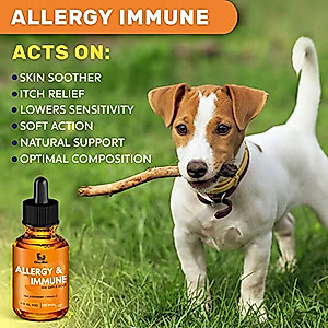 Clearmax Allergy Immunity for Dogs - Dog Itch Relief - Natural Supplement for Cat Allergy & Dog Allergy Relief - Calming Natural Support for Dogs & Cats (2 Oz)
