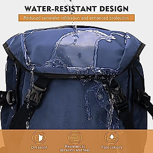 VGCUB Large Travel Camping Hiking Backpack,Lightweight Waterproof Outdoor Sports Rucksack Gym Carry on Backpack Daypack for Women Men Traveling, Jewel blue