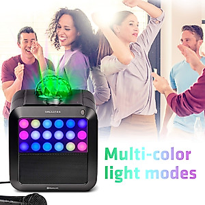 Portable Karaoke Machine - SINGSATION Star Burst - System Comes w/ 2 Mics, Room-Filling Light Show, Retro Light Panel & Works via Bluetooth - No CDs Required - YouTube Your Favorite Karaoke Songs