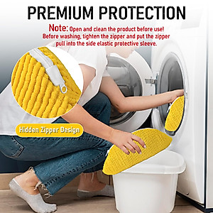 Ohcozzy Shoe Washing Machine Bag with Soft Polyester, Reusable Shoe Laundry Bag For Washer and Dryer, Deep Cleaning All Shoes - Ideal for Travel and Everyday Use(2 Pack, Yellow)