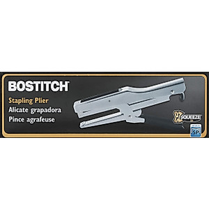 Bostitch Office Plier Stapler, 20 Sheet Capacity, EZ Squeeze Handle, Reduced Effort, No Jam Technology, Chrome
