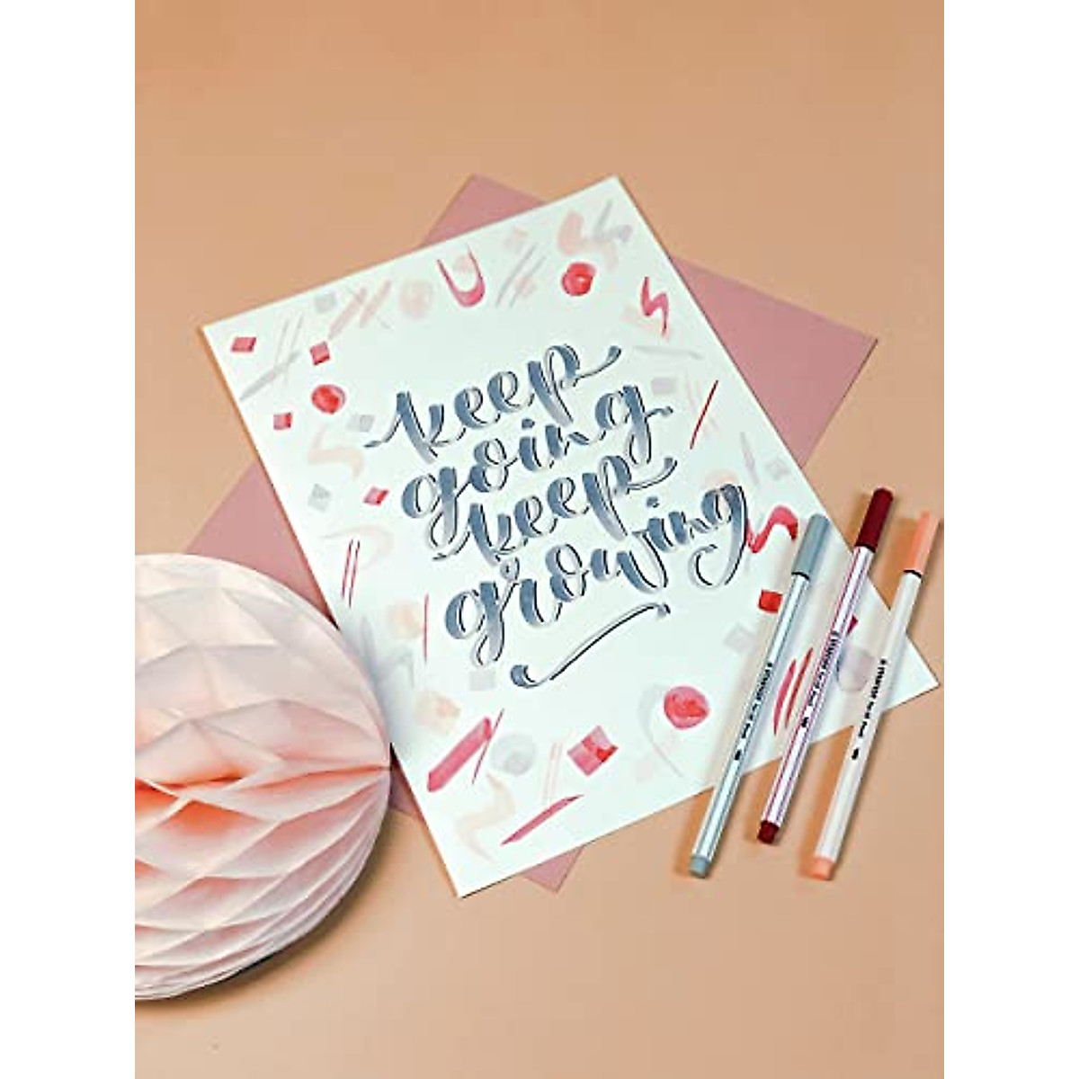 STABILO Premium Fibre-Tip Pen with Brush Tip Pen 68 brush - ARTY - Pack of 24 - Assorted Colours