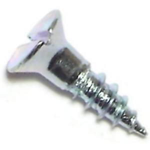 Hard-to-Find Fastener 014973311360 Slotted Flat Wood Screws, 6 x 1/2-Inch , zinc