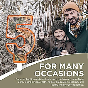 Camo Birthday 3 Inch Number "5" Five Candle, Next Camo Party Collection by Havercamp