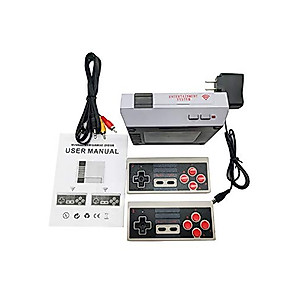 Generic Retro Wireless Video Game Console Classic Handheld Mini PC Game Player Built in 620 Games Dual Controller AV TV Game Machine for Kids,Children,Adult,Grey,18x14x7cm