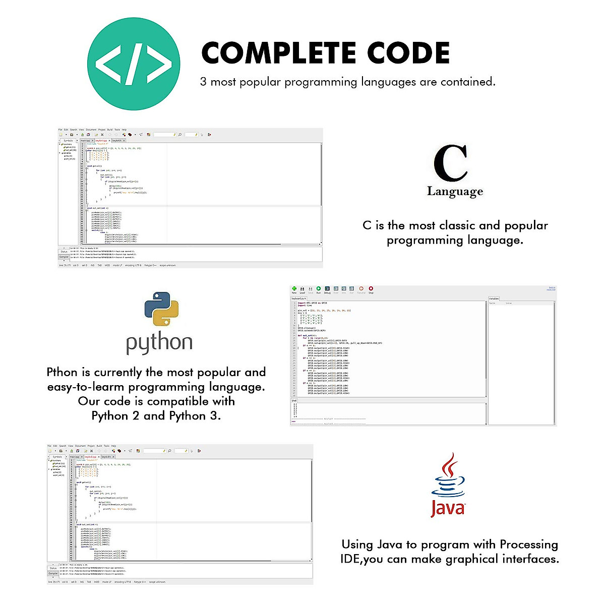 Keywish Ultimate Starter Kit Compatible with Raspberry Pi 4 B 3 B+ 400, 434 Pages Detailed Tutorials, Python C Java, 223 Items, 57 Projects, Learn Electronics and Programming, Solderless Breadboard