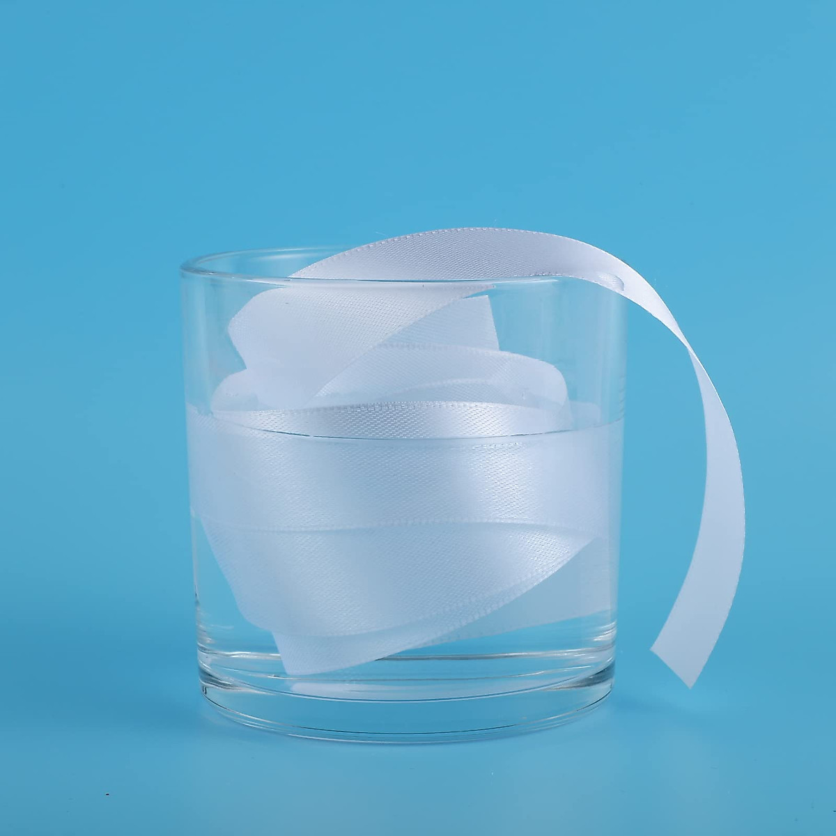 2Rolls/50Yards 1 Inch White Satin Ribbon for Wedding Party Mother's Day Decorations White Bows Making Bridal Flower Bouquet Wrapping