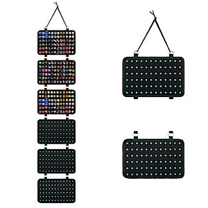 JUXYES Shoe Charms Organizer Wall Hanging Collection Holder, 6 Loose-leaf Board Pieces Croc Shoe Charms Display Hanging Decoration Croc Charms Collection Storage Organizer