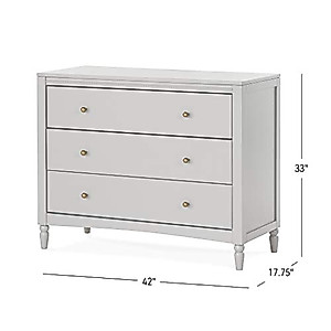 Child Craft Stella 3 Drawer Dresser, Gentle Gray