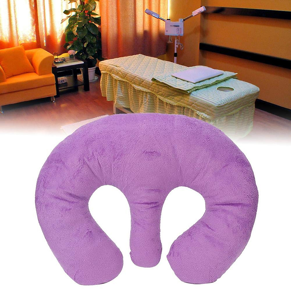 Soft Chest Pillow, Beauty Salon Breast Support Pillow Wrinkles Prevention Professional SPA Massage Chest Pillow Pad Cushion for Beauty Salon Relax(Purple)