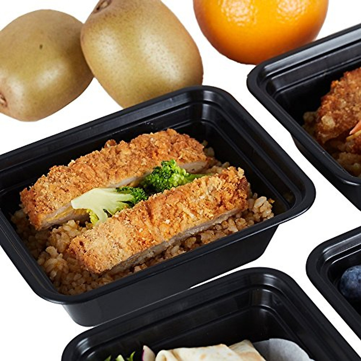 NutriBox [20 value pack] single one compartment 12oz MINI Meal Prep Food Storage Containers - BPA Free Reusable Lunch bento Box with Lids - Spill proof, Microwave, Dishwasher and Freezer Safe
