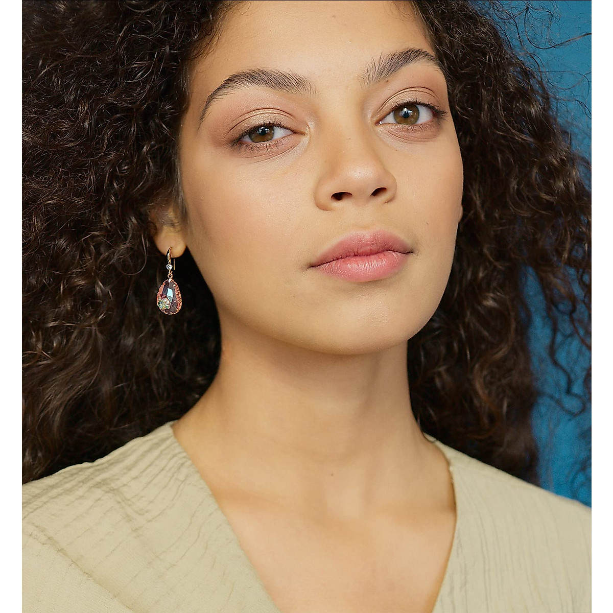 JA.S.JR Crystal Teardrop Earrings Gold Dangle Earrings for Women