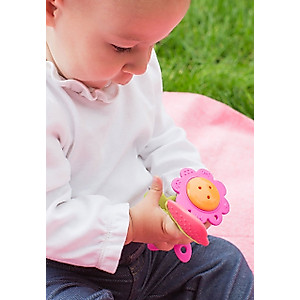 Innobaby Original Teethin' Smart EZ Grip Flower Teether Rattle and Sensory Toy for Babies and Toddlers. BPA Free Teether
