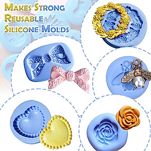 Silicone Putty - 7/8 LB Flexible Silicone Mold Making Kit for Reusable Silicone Molds Making - Easy 1:1 Mixing Ratio Fast Cured Molding Putty for Casting, Resin Molds, Soap Molds, Candle Molds