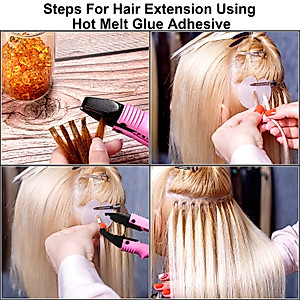 100 g Granule Pellet Granule Bead Hot Fusion Extensions Tool Hot Keratin Glue Tips for Hair Extension Nail Design (Clear)