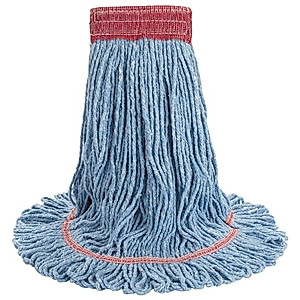 Boardwalk BWK503BLEA 5 in. Super Loop Cotton/Synthetic Fiber Wet Mop Head - Large, Blue