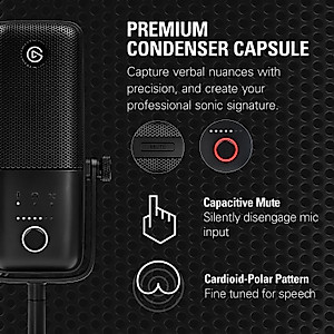 Elgato Pro Audio Set - Premium USB Condenser Microphone with Shock Mount, Pop Filter and Low Profile Mic Arm, for Streaming, Podcast, Gaming and Home Office, Free Mixer Software, for Mac, PC