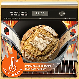 2 PCS Silicone Bread Sling for Dutch Oven - Platinum Silicone, Reusable Non-Stick and Easy Clean Baking Mat Supplies, Extra Long Handles for Easy Sourdough Bread Transfer