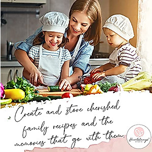 Recipe Binder 3 Ring Organizer Blank Recipe Book 8.5" x 9.5" with 50 Blank Recipes Cards (4x6), Full Page Dividers, Plastic Page Protectors Recipe Book to Write in Your own Recipes