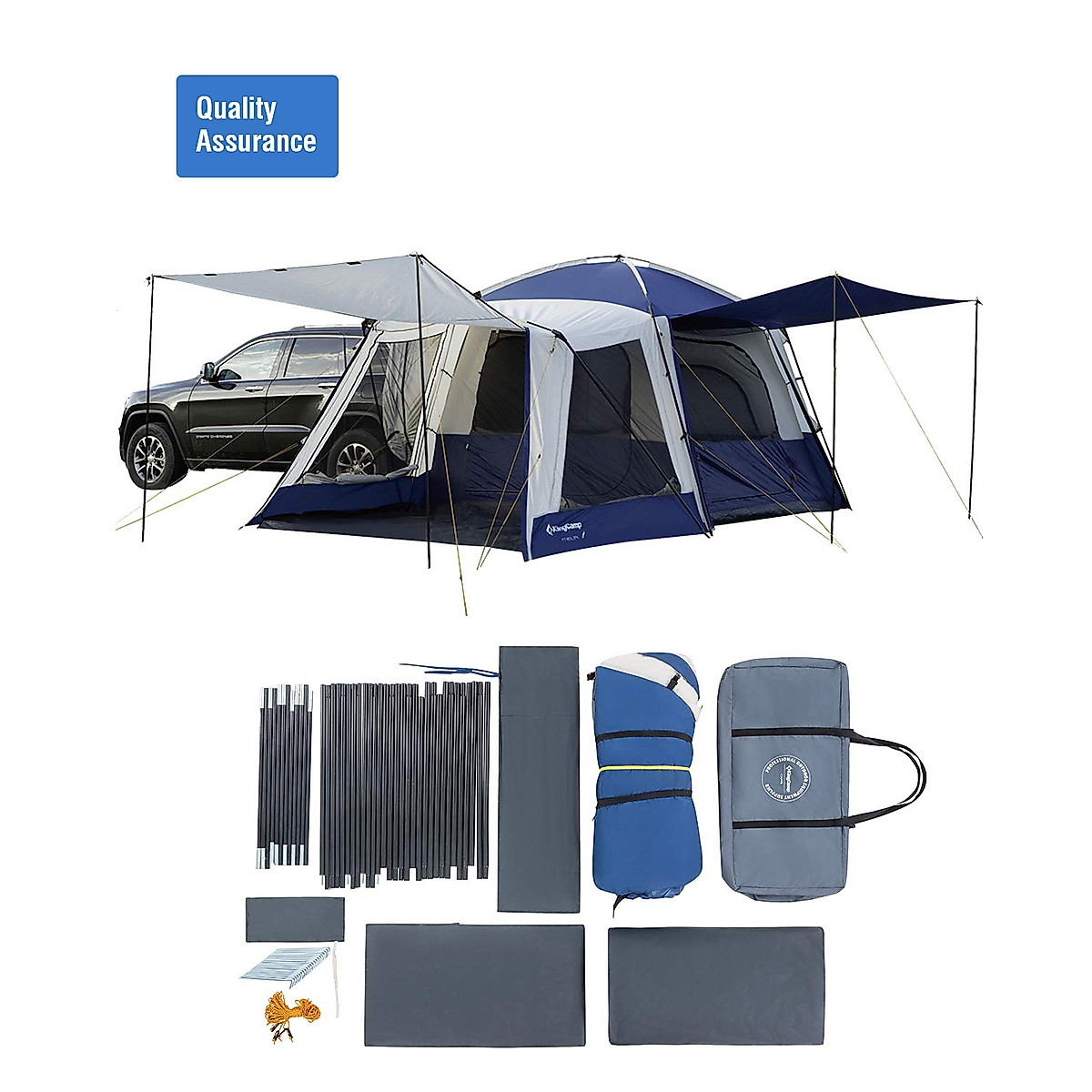 KingCamp Melfi Plus SUV Car Tent 3 Seasons 4-6 Person Multifunctional, Suitable Camping Traveling Family Outdoor Activities