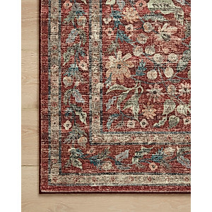 Loloi Rifle Paper Co. x Courtyard Crimson 5'-0" x 7'-6" Area Rug