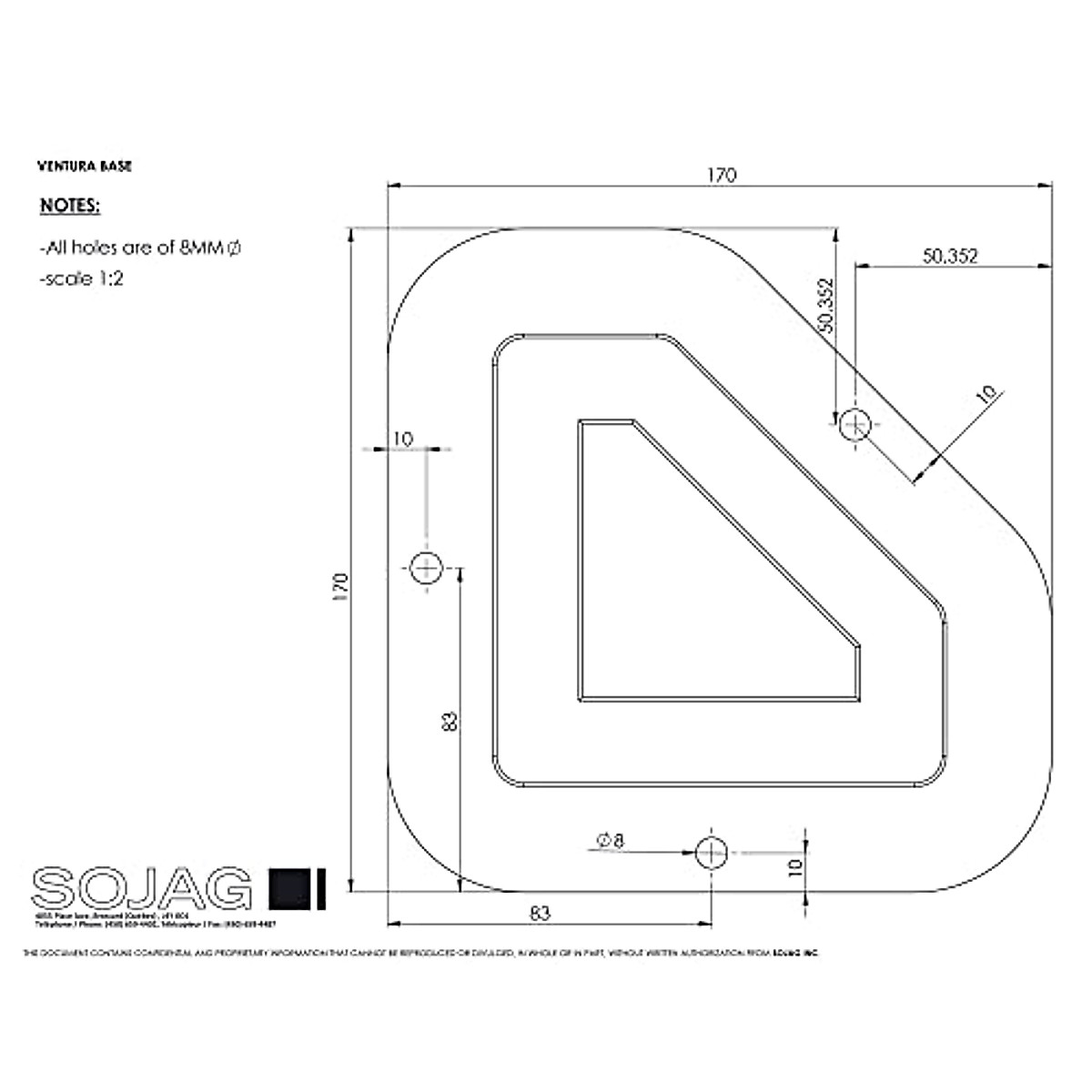 Sojag Accessories Set of 4 8' x 8' Polyester Outdoor Curtains for Ventura Gazebo Sun Shelter, Brown