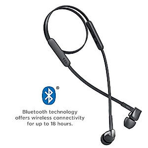TCL MTRO100BT Wireless in-Ear Earbuds Noise Isolating Bluetooth Headphones with 18 Hour Battery Playtime and Built-in Mic - Shadow Black