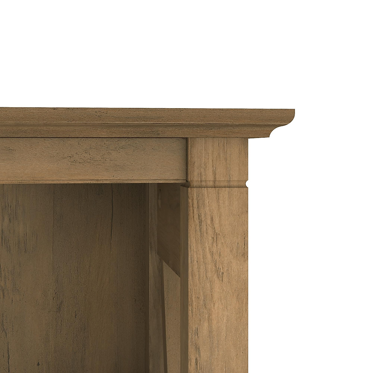 Bush Furniture Key West Tall 5 Shelf Bookcase in Reclaimed Pine | Large Book Shelf, Large Bookshelf for Living Room or Office