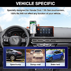 Autorder Custom Fit for Car Phone Holder 2022 2023 Honda Civic Accessories 9" Touchscreen Air Vent Screen Fixed Clip Cell Phone Mount Hands-Free 360 Degree Rotation