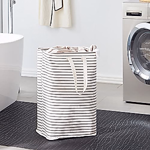 72L Freestanding Laundry Hamper, Collapsible Waterproof Clothes Basket with Easy Carry Long Handle, Washing Bag for Clothes, Toys (1 Pack, Grey)