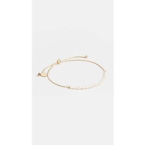 SHASHI Women's Natasha Bracelet, Pearl, Off White, Gold, One Size