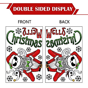 Yovkky 158 PCS Merry Christmas Nigh.tmar.e BEF.ore Christmas Window Clings, Santa Claus Xmas Tree Stickers Decals Decor, 2025 New Year Winter Holiday Party Home Kitchen Decorations