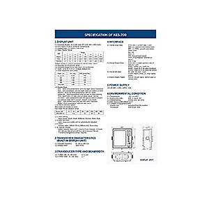 ONWA KES-700: 10.4" Navigational Echo Sounder with Memory Storage and Recall of Depth Data