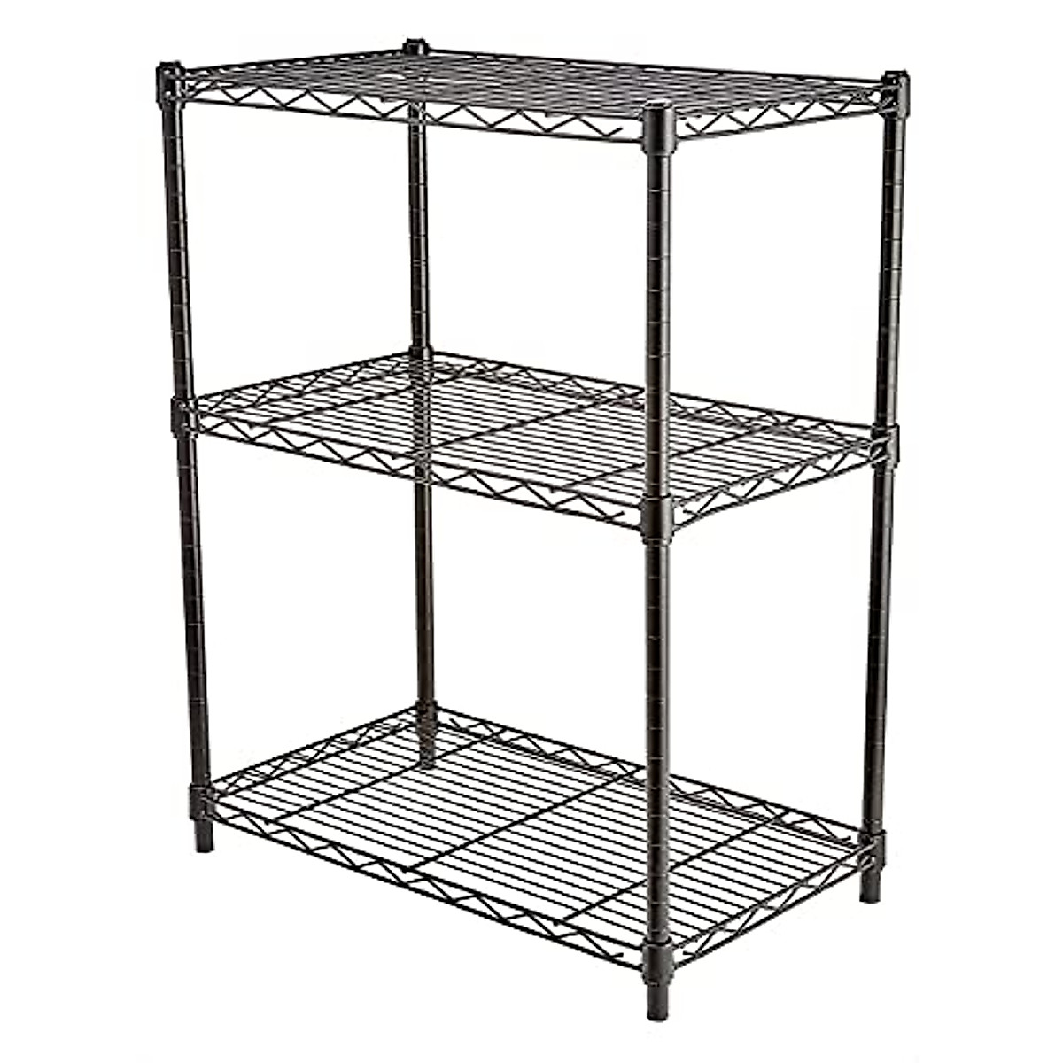 Amazon Basics 5-Shelf & 3-Shelf Adjustable, Storage Shelving Unit, Steel Organizer Wire Rack, Black