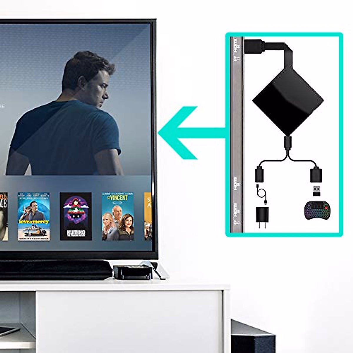 Rii F1 Micro USB Host OTG Adapter Cable Micro USB to USB For Smart TV, Compatible with Rii Keyboards, Logitech Keyboards, and Nintendo Switch, SNES, NES Classic