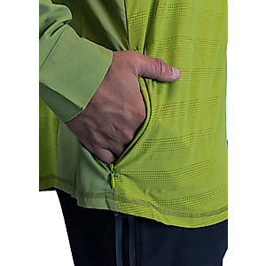 Club Ride Apparel Men's Helios Sun Biking Shirt - Long Sleeve Cycling Jersey - Dark Citron - Large