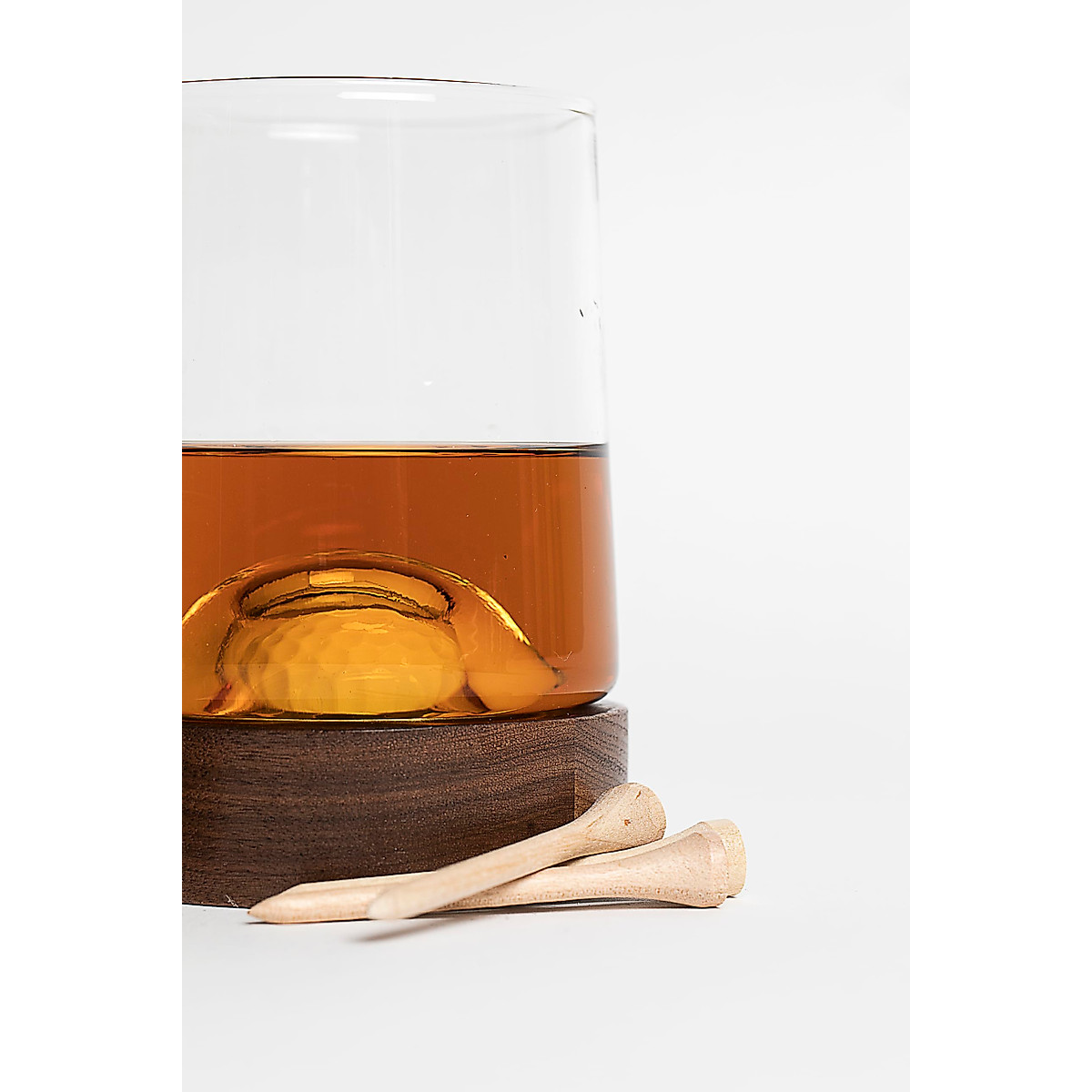 JEM GLASS Personalized golf coaster and whiskey glasses: Golf accessories for men and women golfers; Cool holiday basket for men and women that golf (2 Glasses, Not Personalized)