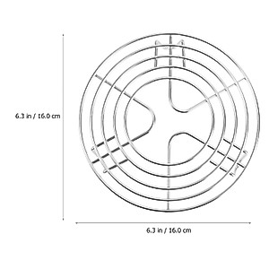 Housoutil Egg Steamer Rice Cooker Stainless Steel Microwave Pressure Cooker Wire Baking Rack Cooking Steaming Rack Egg Cooking Rack Steamer Pot Round Cooking Steam Rack Baking Steam Holder