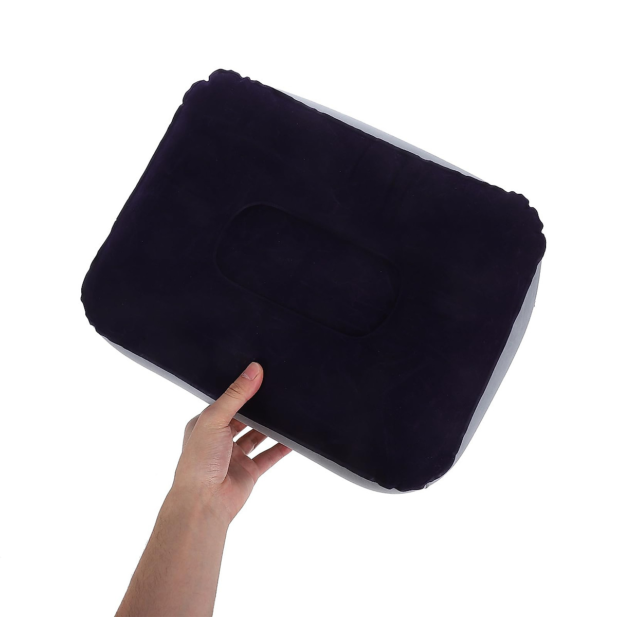 BESPORTBLE Travel Foot Rest Pillow Inflatable Footrest Cushion for Travel Office Home Perfect Airplane Travel Accessories Car Seat Footrest Leg Rest Pillow 2pcs