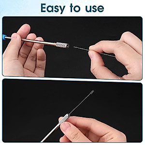 2 Pieces Inoculation Loop Mycology Reusable Supplies Inoculation Loop Kit with 70 Replaceable Chromium Alloy Needle Tip Inoculation Loops for Kit Laboratory Research Tools