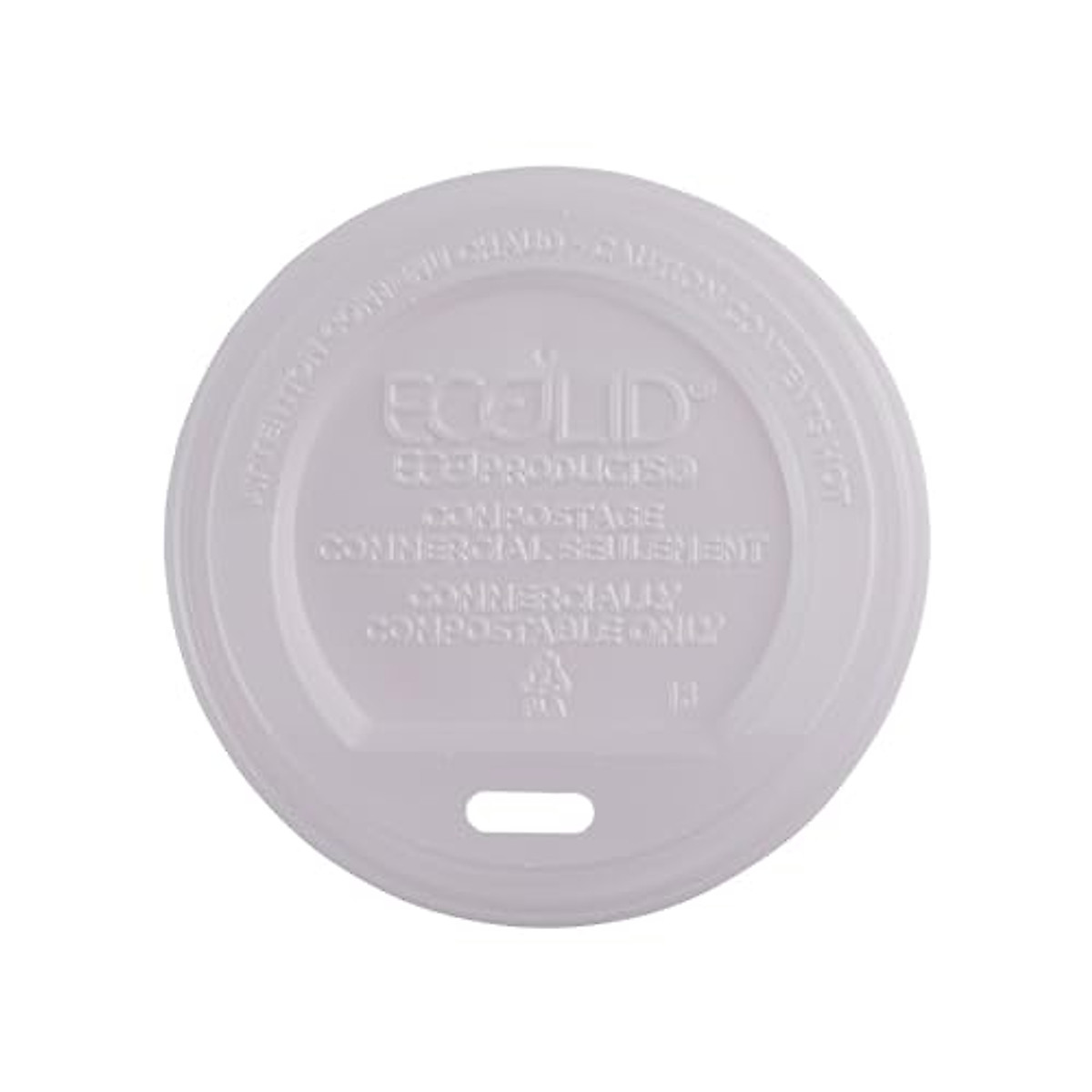 Eco-Products Compostable Coffee Cup Lids, Case of 800, White EcoLid, Fits 8oz Hot Cups, Made from PLA Plastic, A Renewable Material Made from Plants, ASTM, BPI-Certified