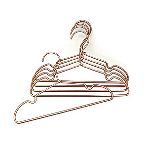 10Pack Koobay 13" Non Slip Rose Gold Wire Top Children Clothes Suit Coat Metal Hanger