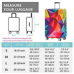 TRAVEL KIN Luggage Covers For Suitcase Tsa Approved,Suitcase Cover Protector Fit 18-32 Inch Luggage