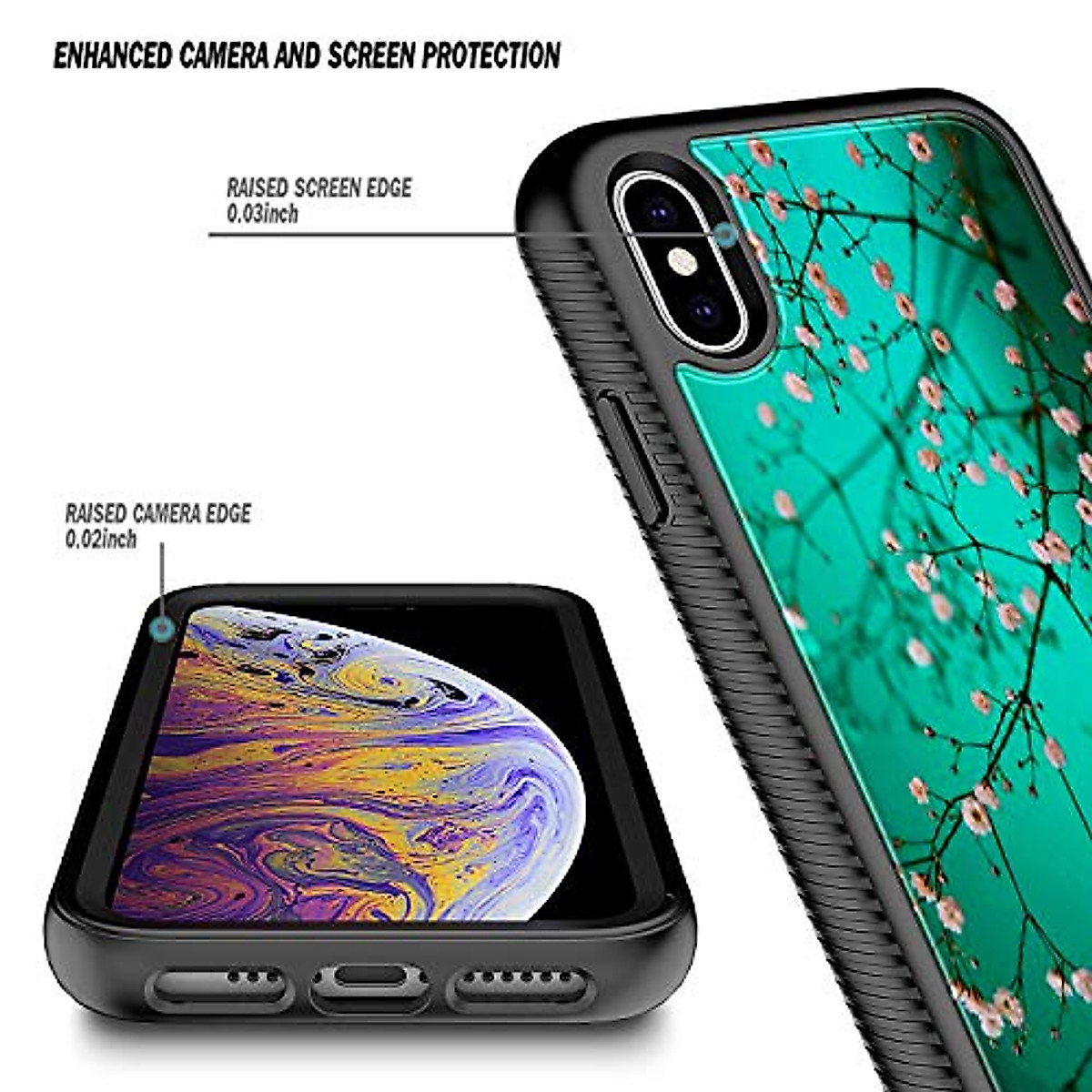 NGB Supremacy Compatible with iPhone Xs Max Case, Full Body Protection with [Built-in Screen Protector] Ring Holder/Wrist Strap, Slim Fit Shockproof Bumper Durable Cover Case (Plum)