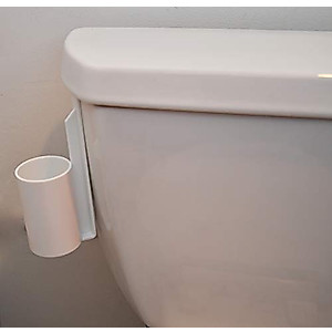 Home-X White Air Freshener Spray Holder for Home Bathroom Fits Toilet Deodorizer and Aerosol Odor Eliminator