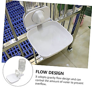 Balacoo 2 pcs automatic feeder bunny water dispenser poultry water bottle pet water dish bunny water fountain rabbit drinking bowl rabbit water bowl white birds plastic hedgehog cage