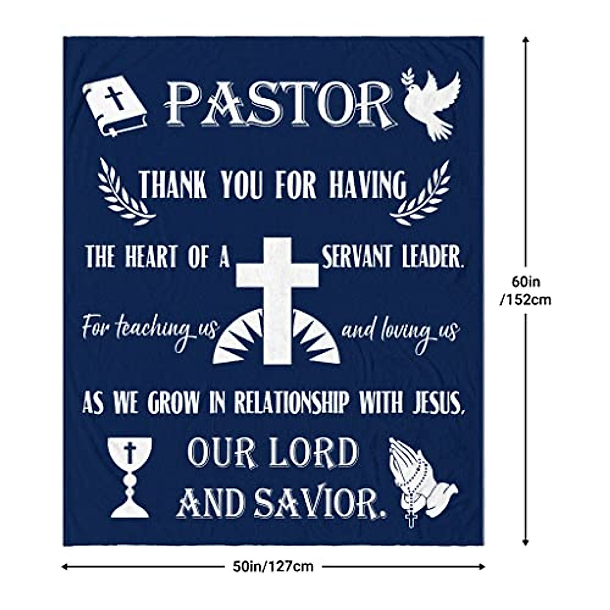 Muxuten Pastor Appreciation Gifts Blanket 60"X50" - Pastor Gifts for Men - Gifts for Pastor - Christian Gifts for Men - Inspirational Pastor Gifts for Men - Birthday Religious Gift Ideas for Pastor