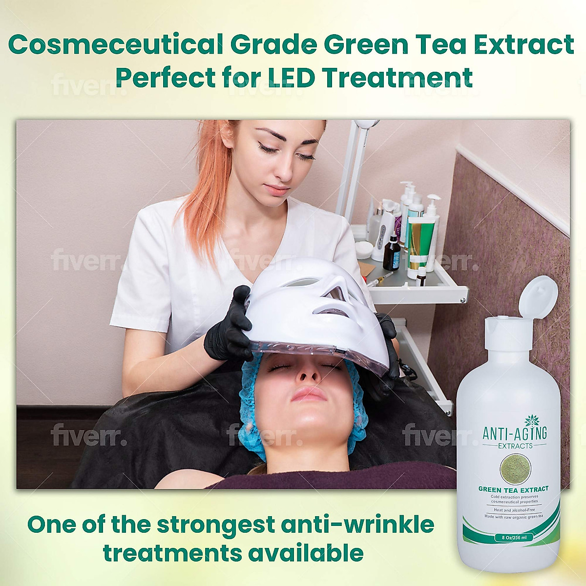 Anti-Aging Extracts Green Tea Extract – Cosmeceutical Grade Green Tea Extract Liquid for Skincare and Haircare – Pure and Organic Green Tea Extract for Skin with Anti-Aging Properties – 8-oz